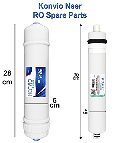 Konvio Neer 80 GPD Ro Membrane, Carbon Sediment Filter, Inline ...